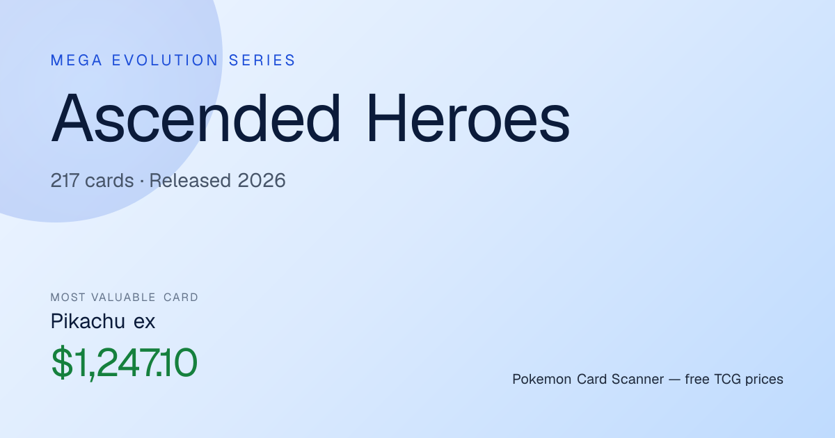Ascended Heroes — Pokemon TCG Card Prices & Set List · Pokemon Card Scanner